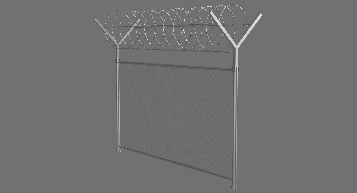 ArtStation - Barbed Wire Fence 1A | Game Assets