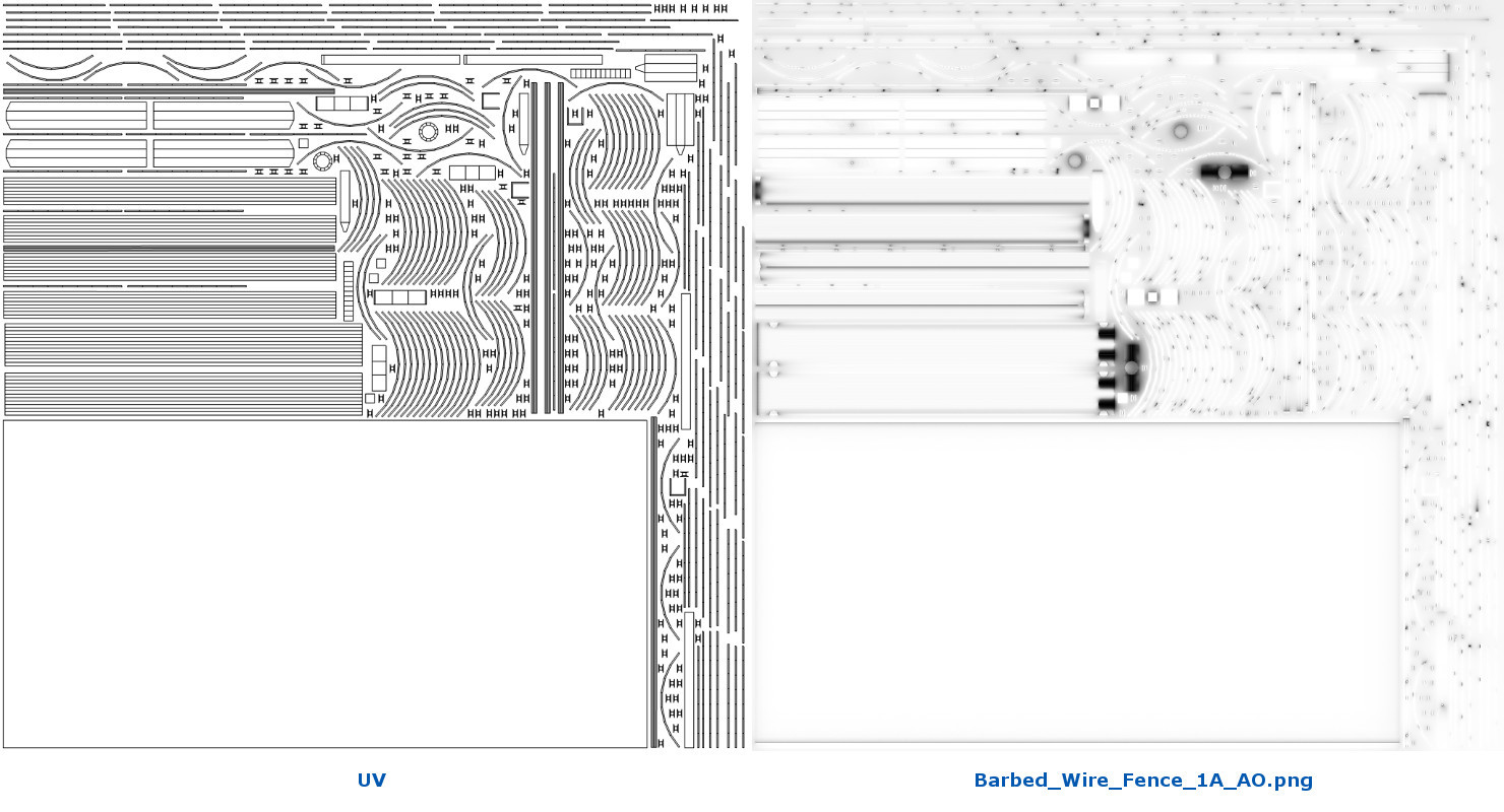 ArtStation - Barbed Wire Fence 1A | Game Assets