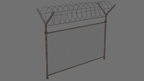 ArtStation - Barbed Wire Fence 1B | Game Assets