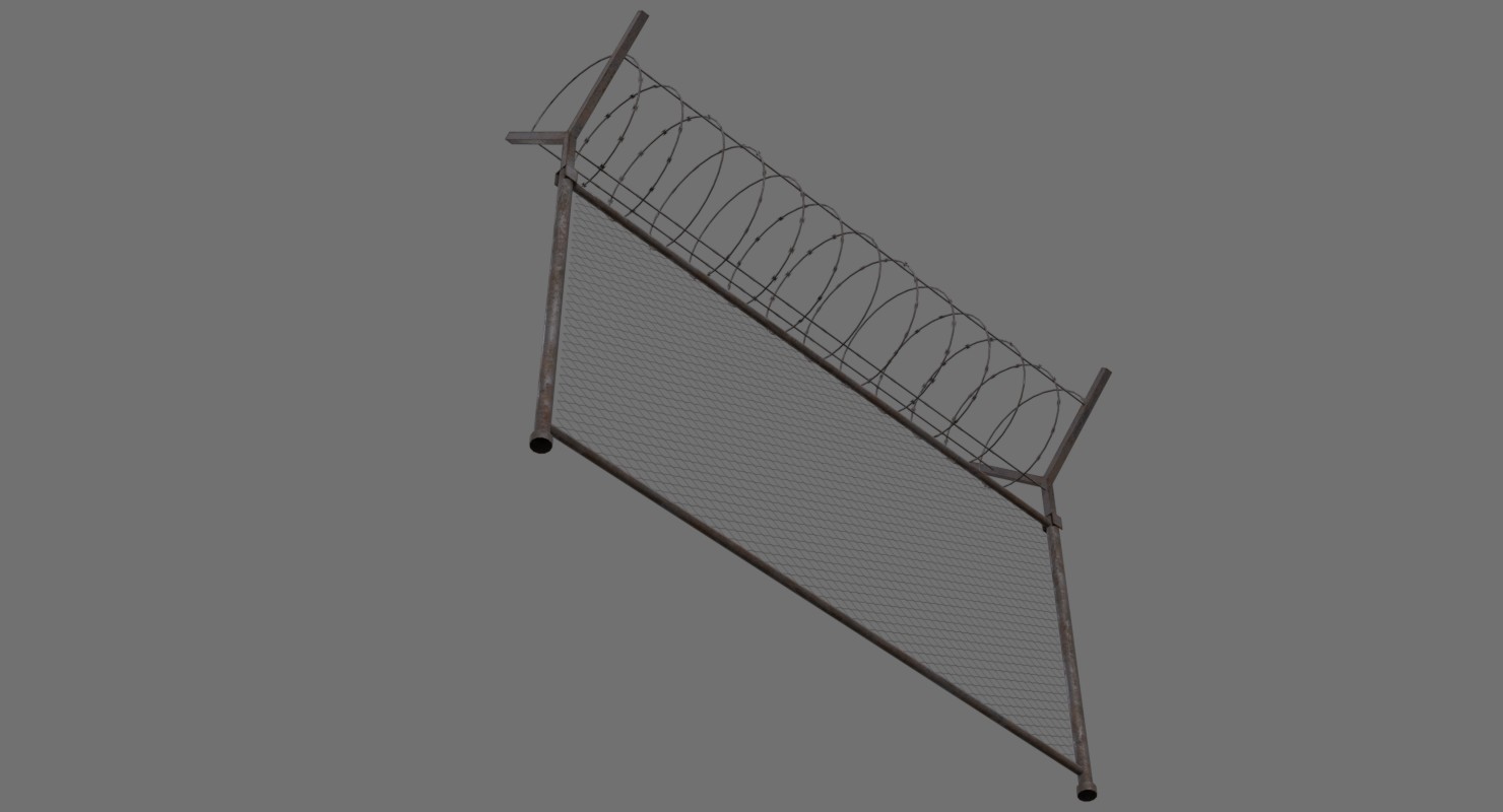 ArtStation - Barbed Wire Fence 1B | Game Assets