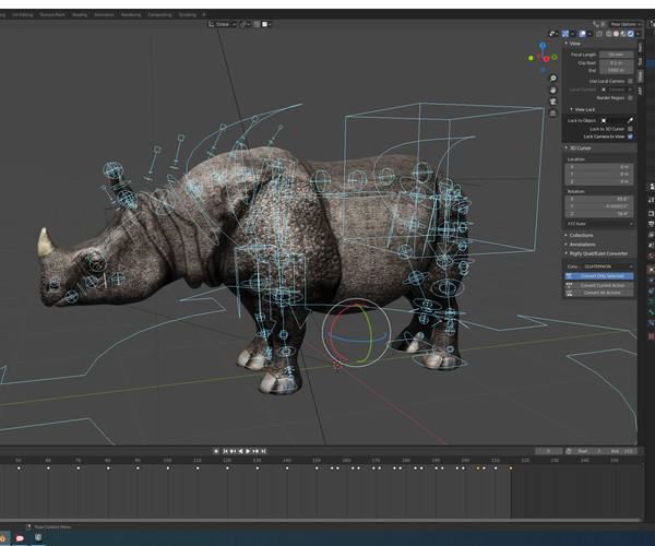 ArtStation - Rhino rigged animated | Game Assets