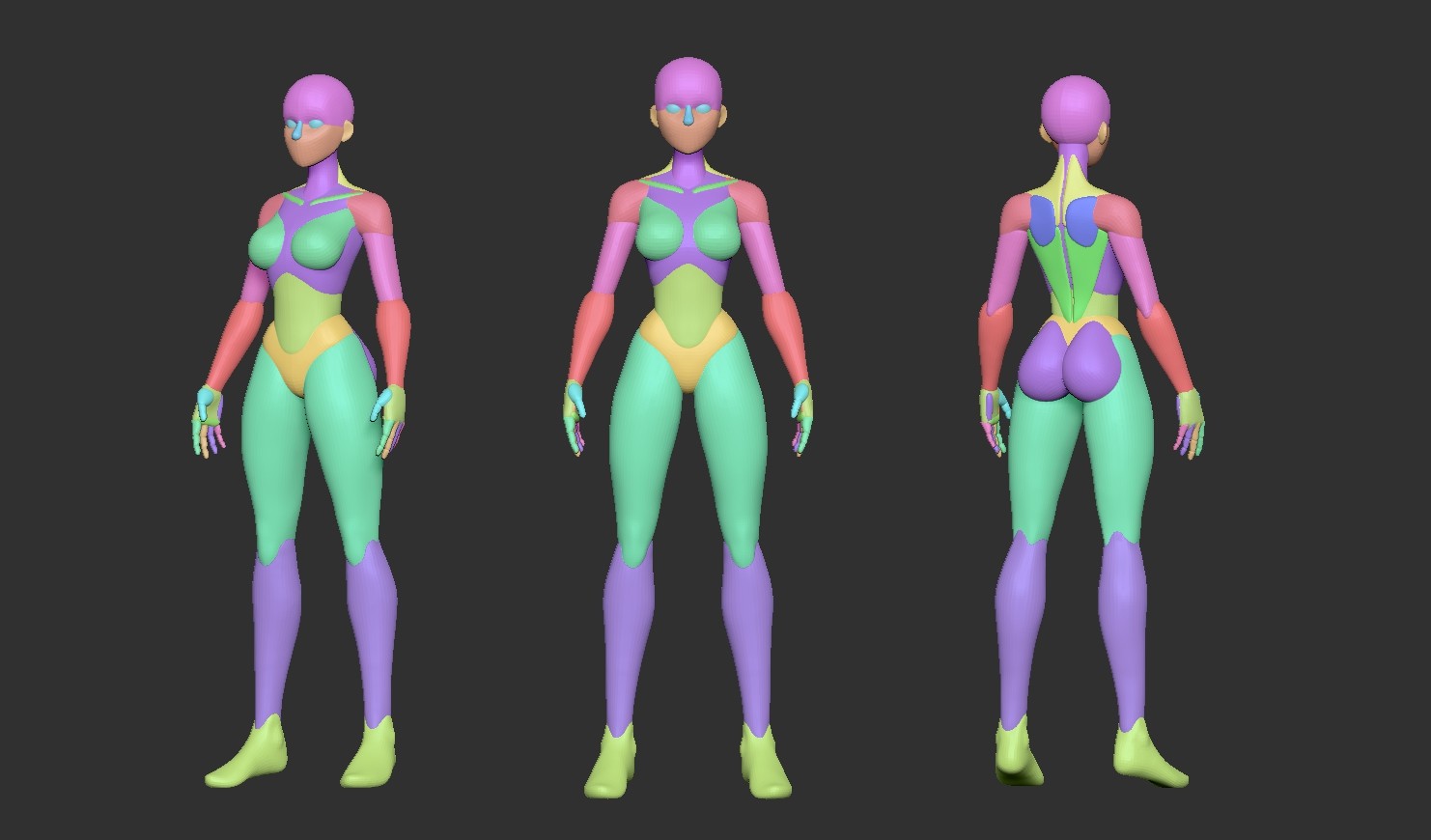 ArtStation - Blocking Female Basemesh | Game Assets