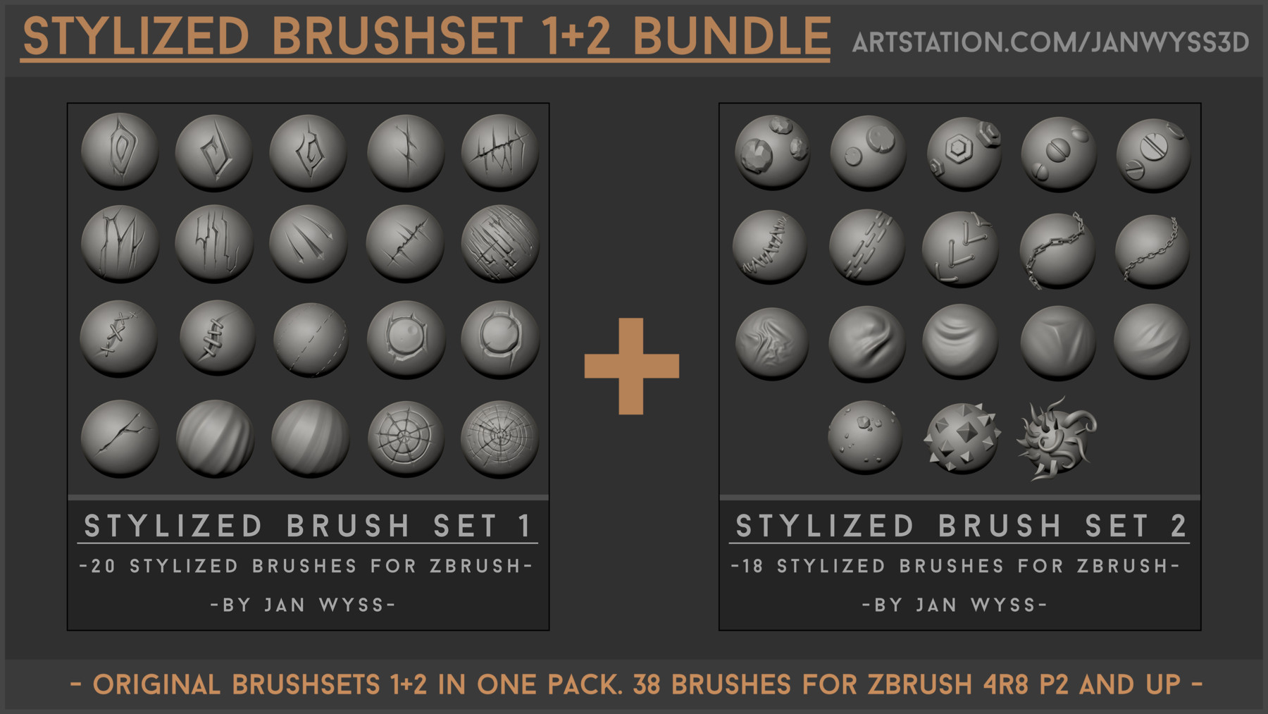 Jan Wyss 3D Artist - Stylized Brushsets 1+2 Bundle Jan Wyss 3D Artist - Stylized Brushsets 1+2 Bundle
