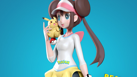 ArtStation - Rosa - Pokemon Masters Fanart | Resources