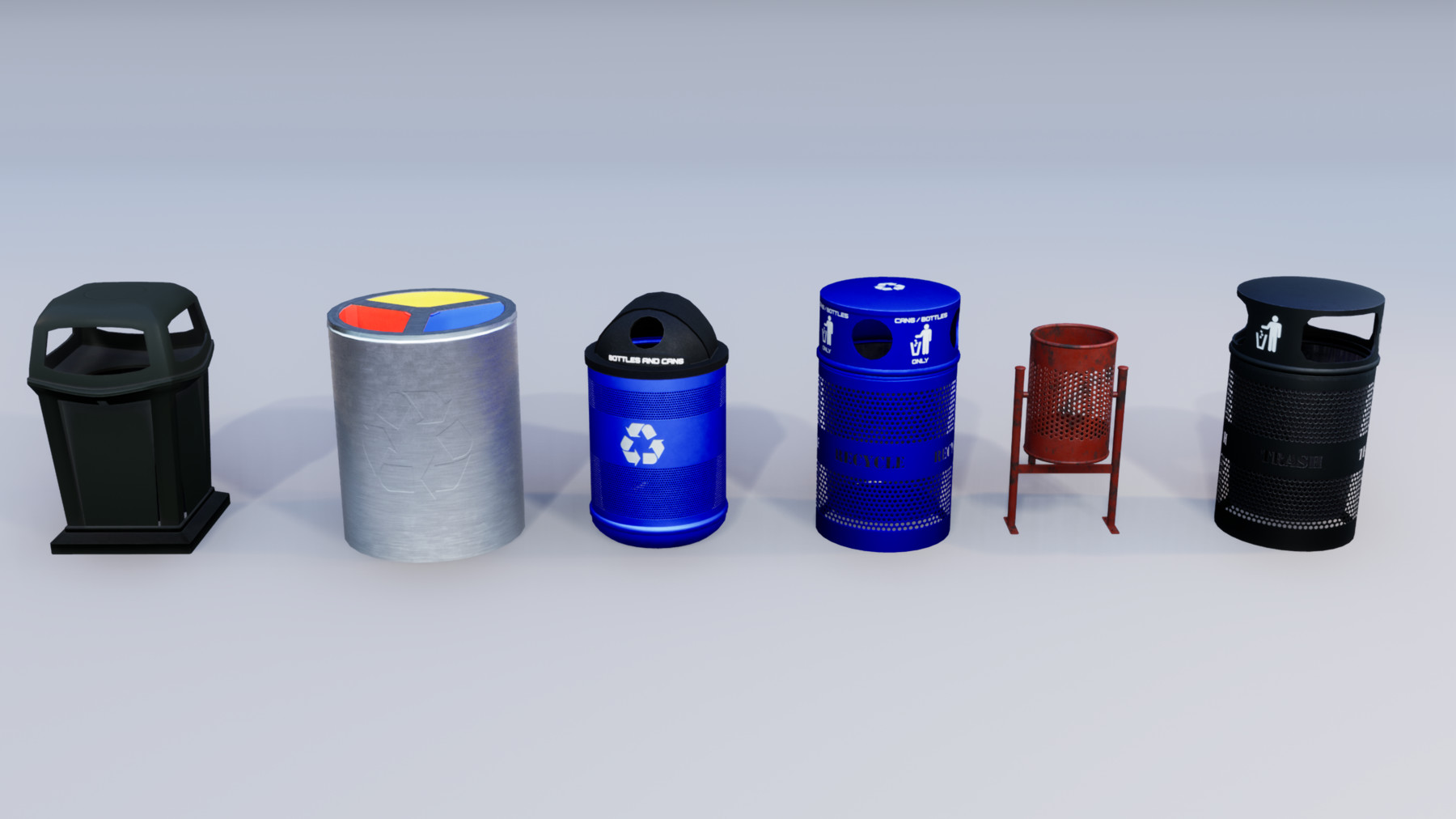 ArtStation - Trash Recycling Bins | Resources
