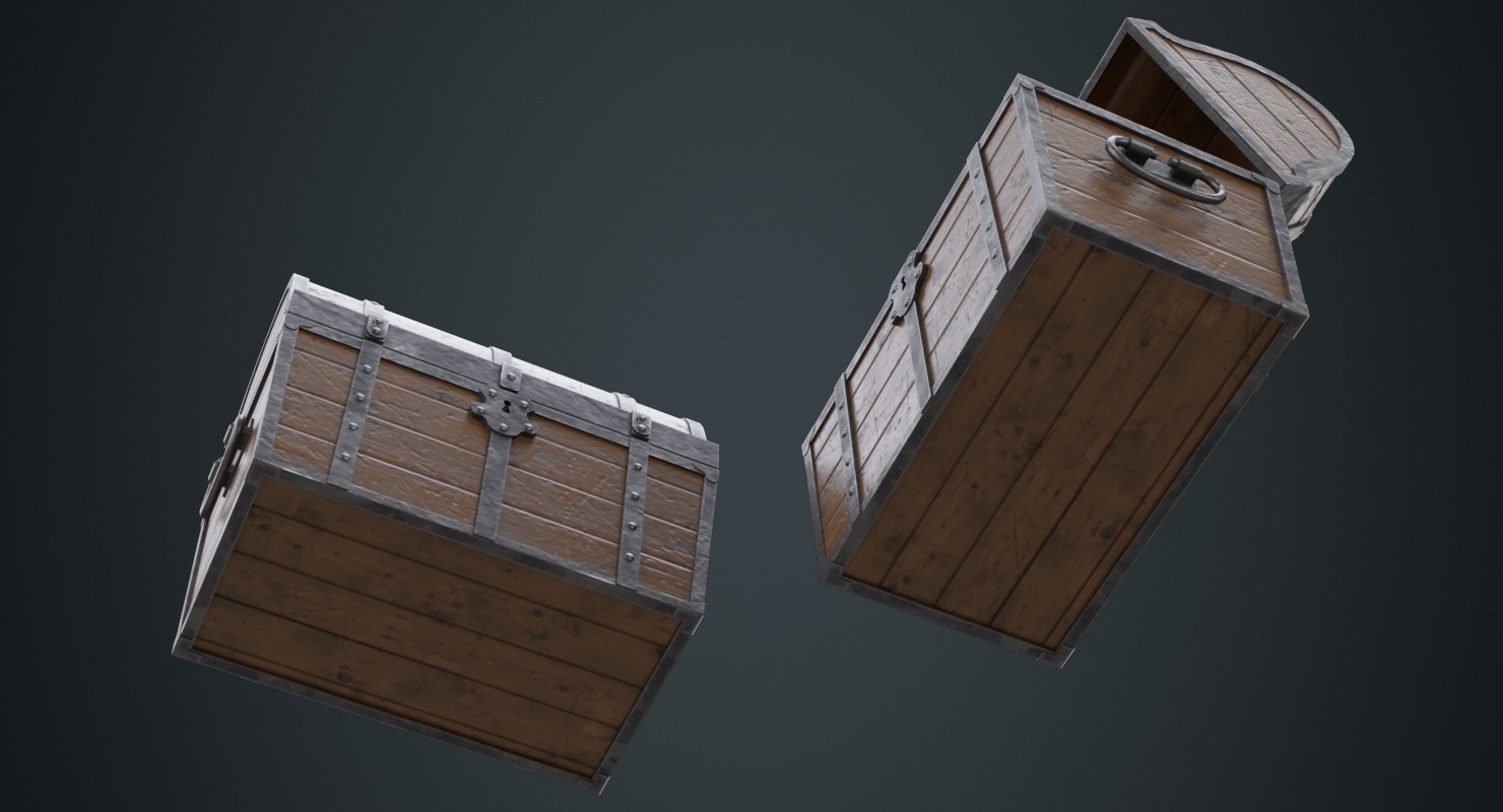 ArtStation - Wooden Chest 1A | Game Assets