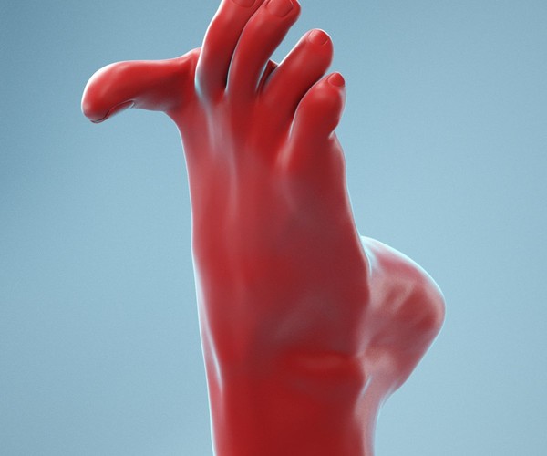 ArtStation - Big Toe Pointing Realistic Foot | Resources