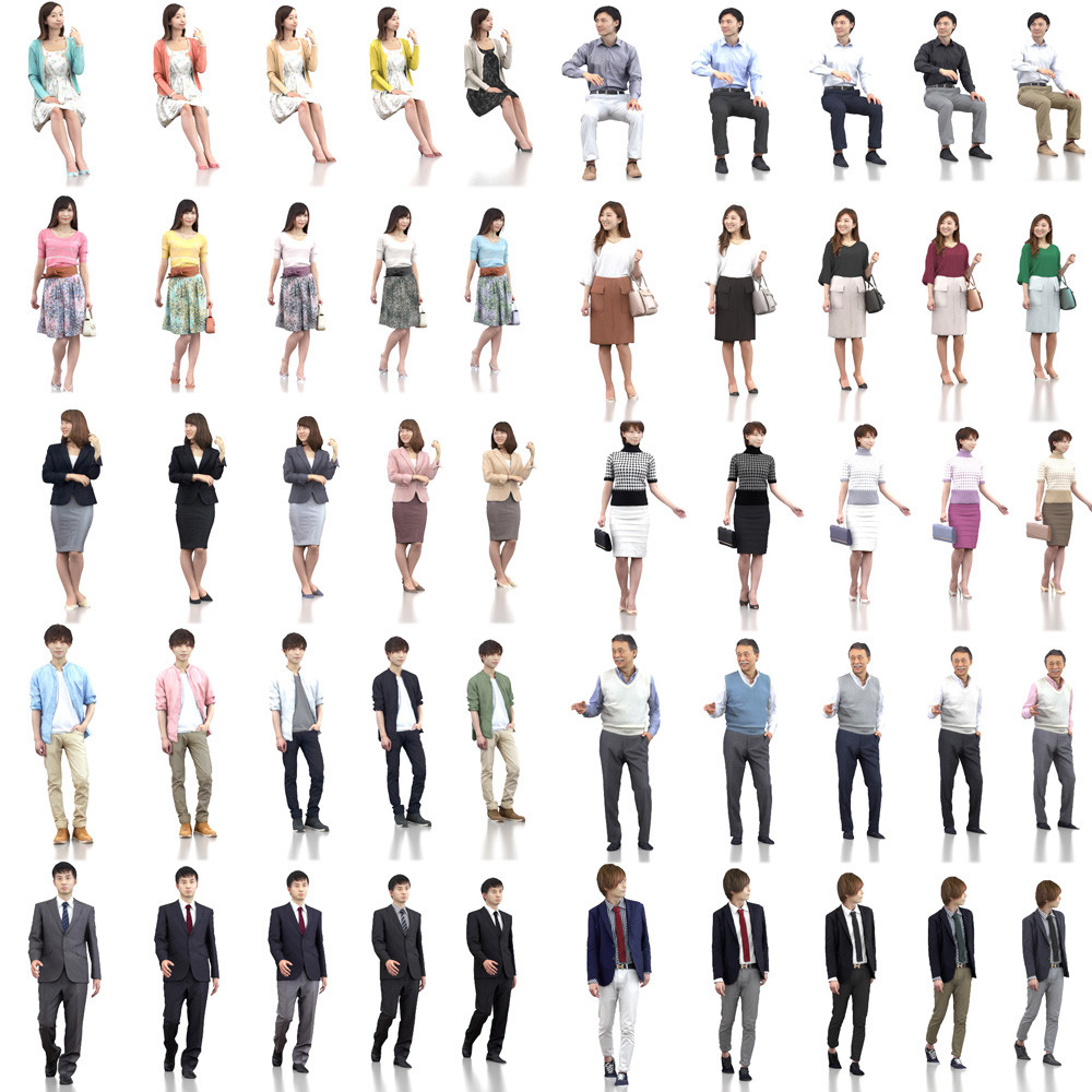 ArtStation - Posed 3D-people 10-SET -001 | Resources