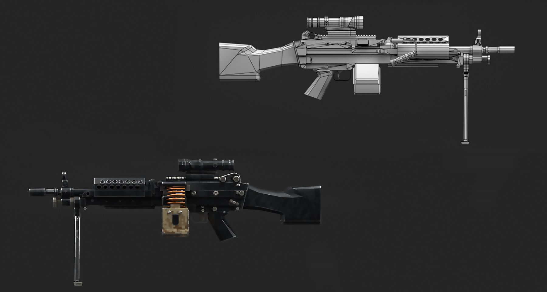 ArtStation - M249 machine gun | Resources
