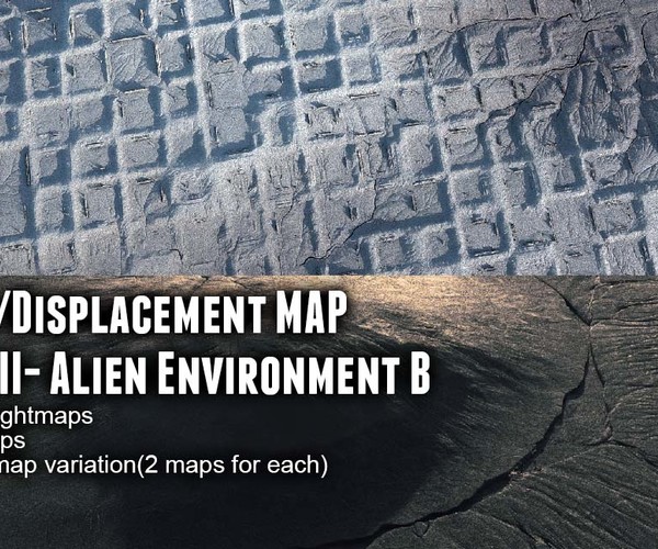 ArtStation - Height/Displacement map pack III Alien Environment B ...