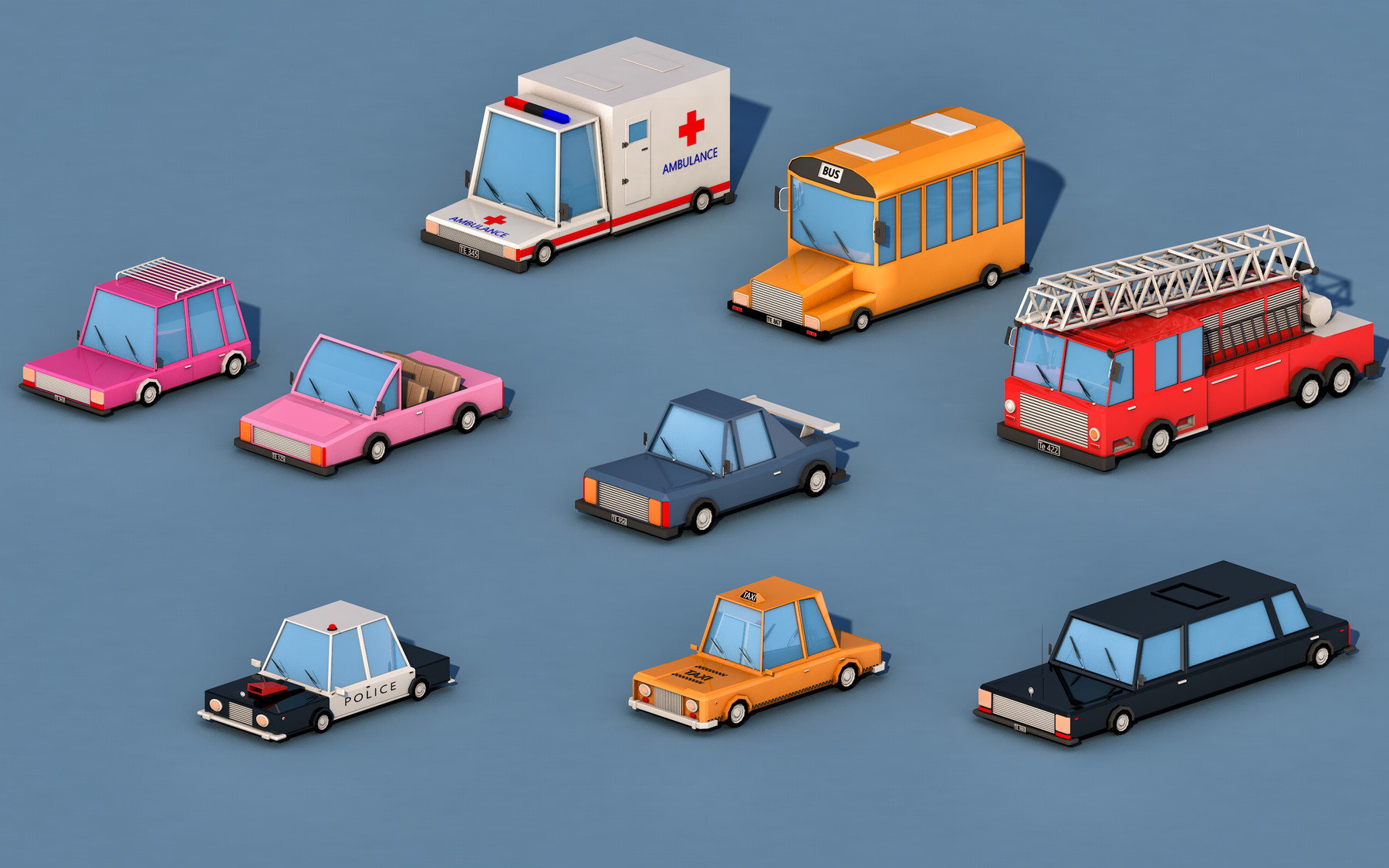 ArtStation - Cartoon City Cars | Resources