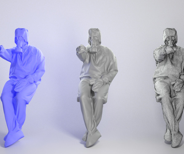 ArtStation - Soviet Liquidator of nuclear accident of Chernobyl sitting ...