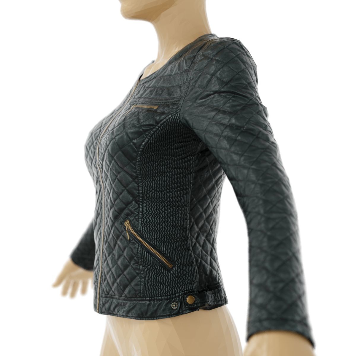 ArtStation - Vintage Jacket Black Leather Padding | Resources