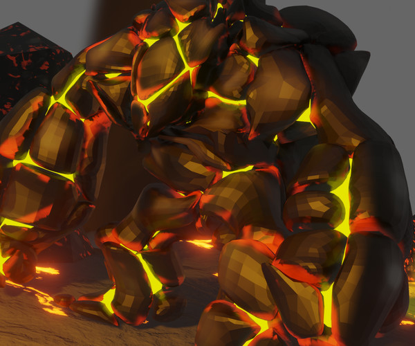 ArtStation - Lava Golem | Game Assets