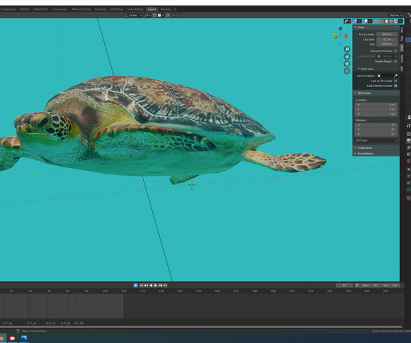 ArtStation - sea turtle | Game Assets