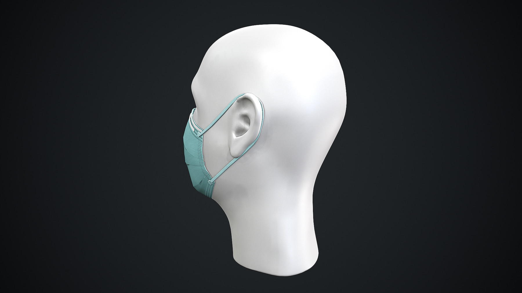 ArtStation - Medical - Surgical face mask with dummy head Low-poly 3D ...