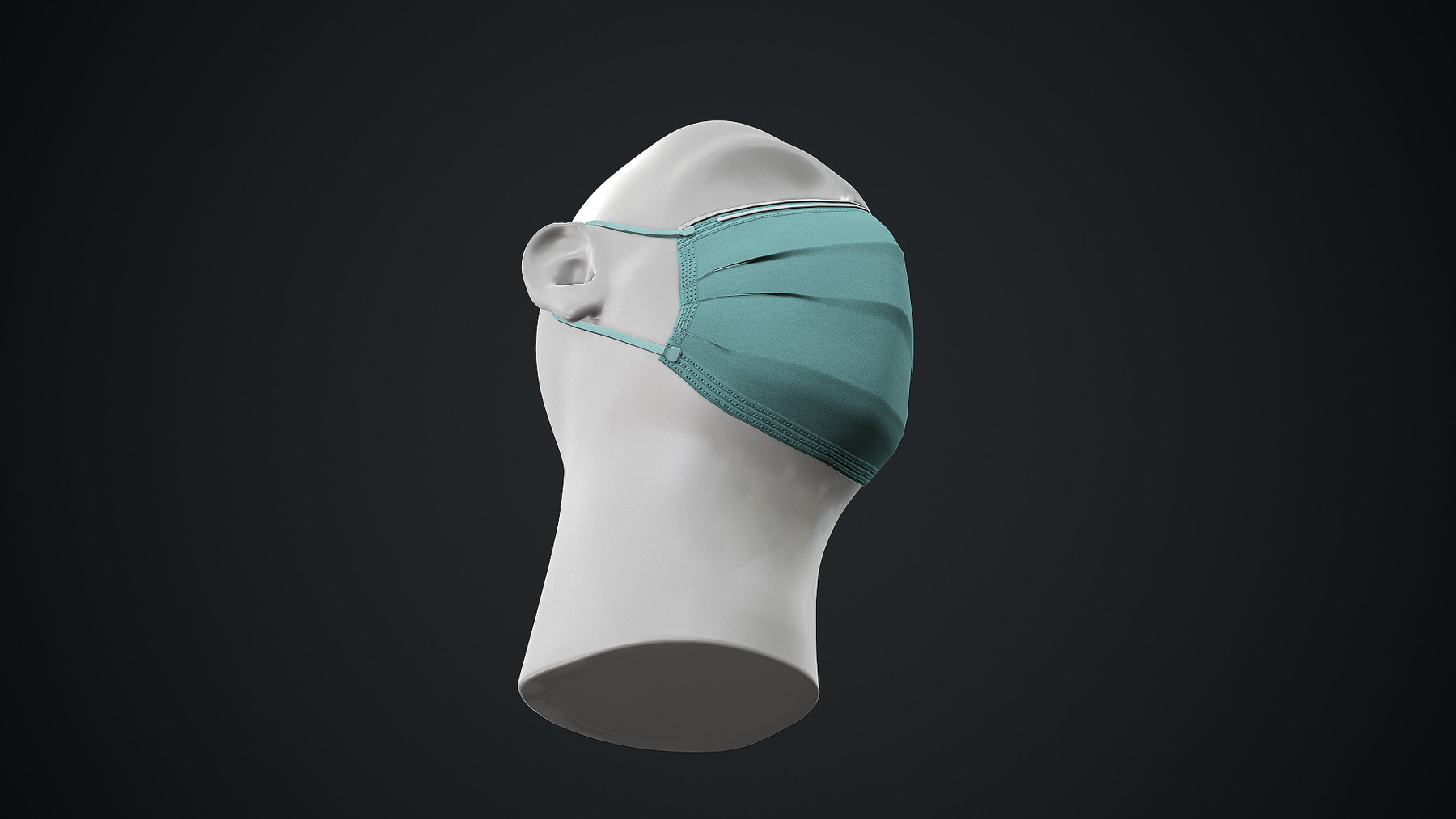 ArtStation - Medical - Surgical face mask with dummy head Low-poly 3D ...