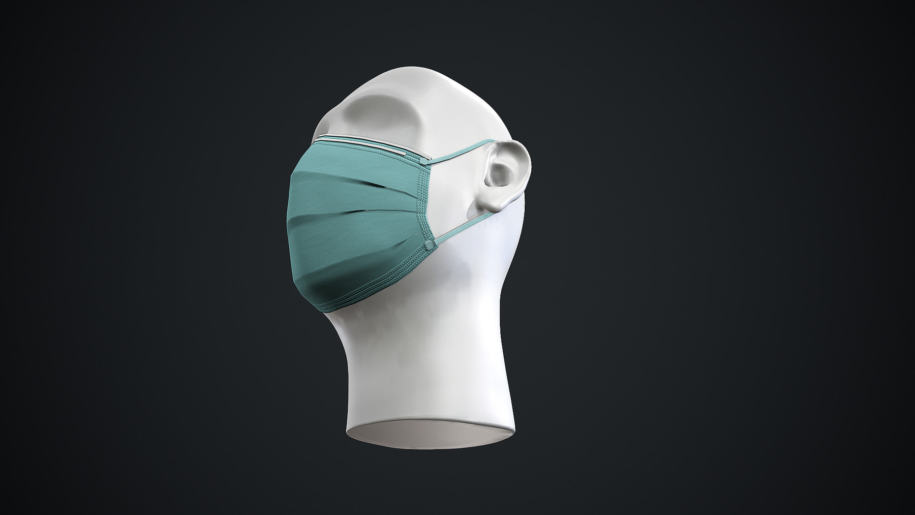 ArtStation - Medical - Surgical face mask with dummy head Low-poly 3D ...