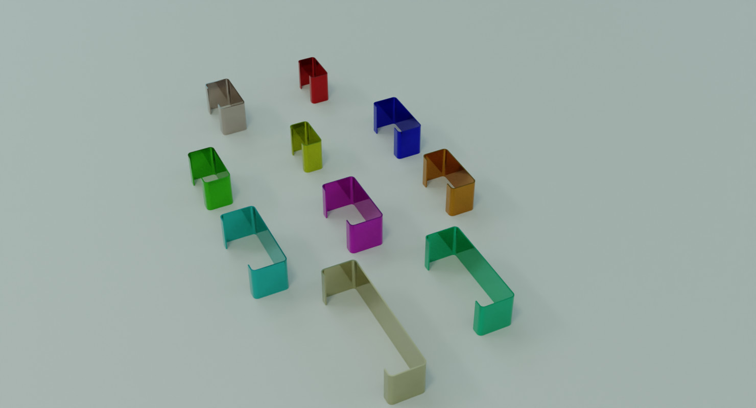 ArtStation - 10 standard colorful C profiles with thickness less than ...