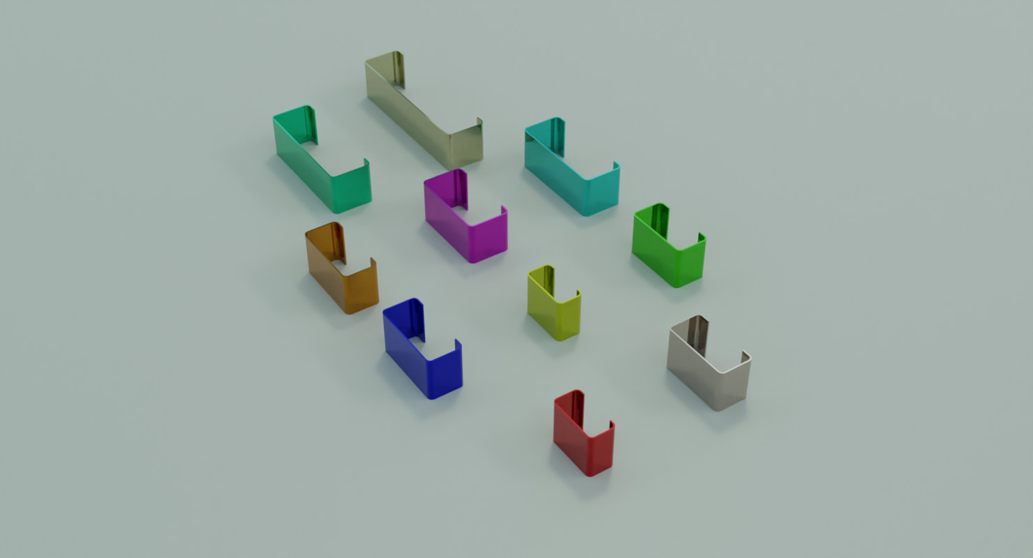 ArtStation - 10 standard colorful C profiles with thickness less than ...