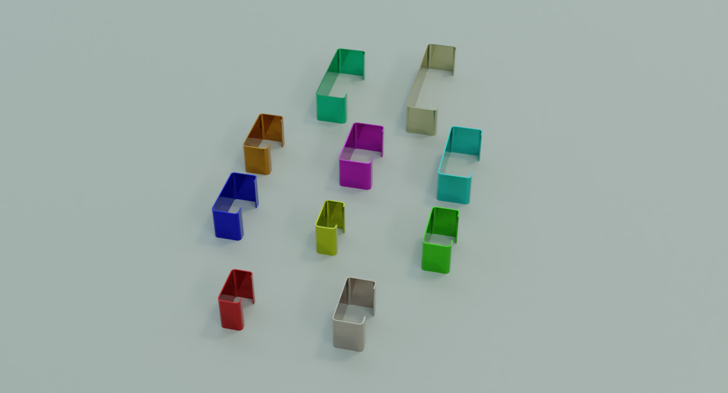 ArtStation - 10 standard colorful C profiles with thickness less than ...