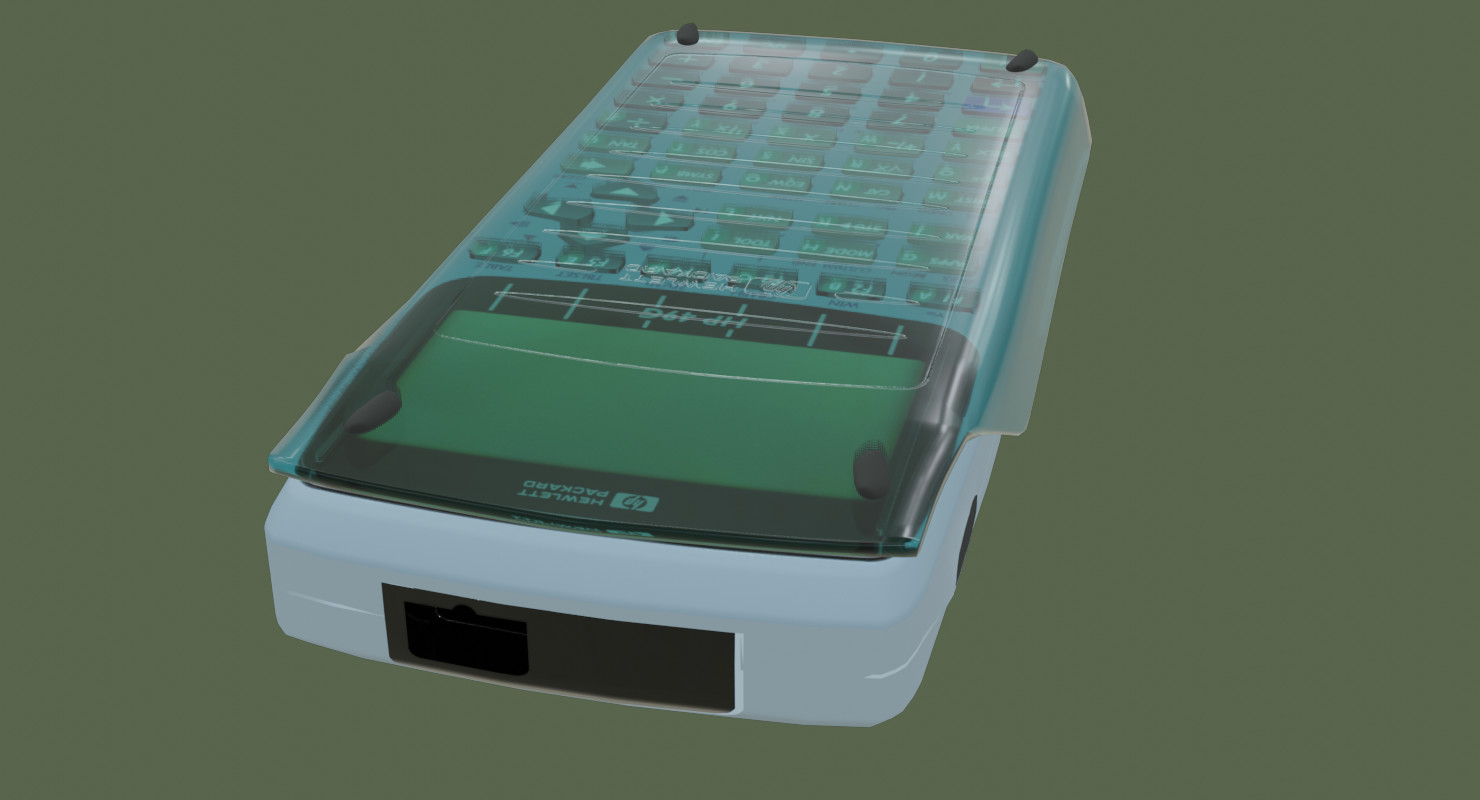 ArtStation - HP49G calculator and cover (different objects) in some ...