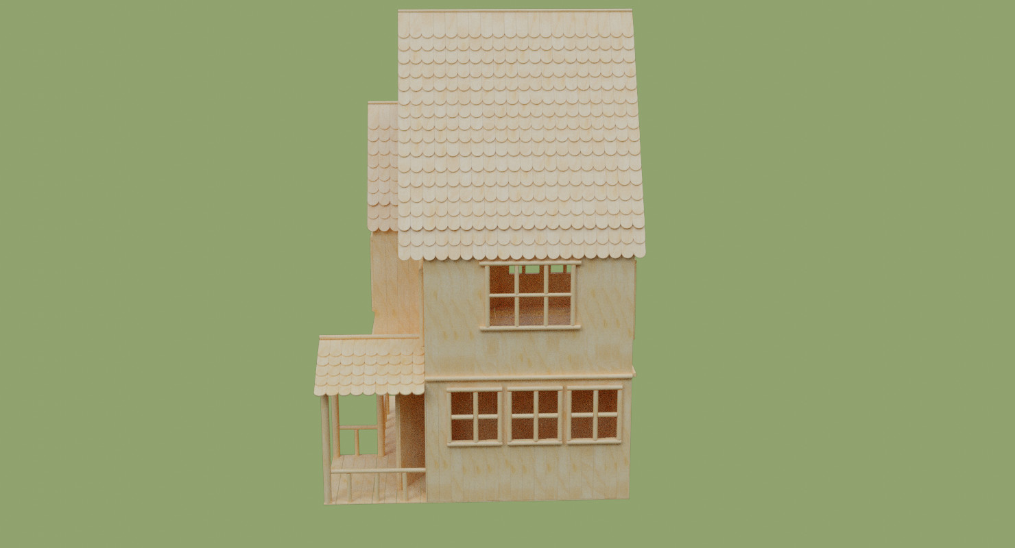 ArtStation - Popsicle Stick House in Blender and other formats | Resources
