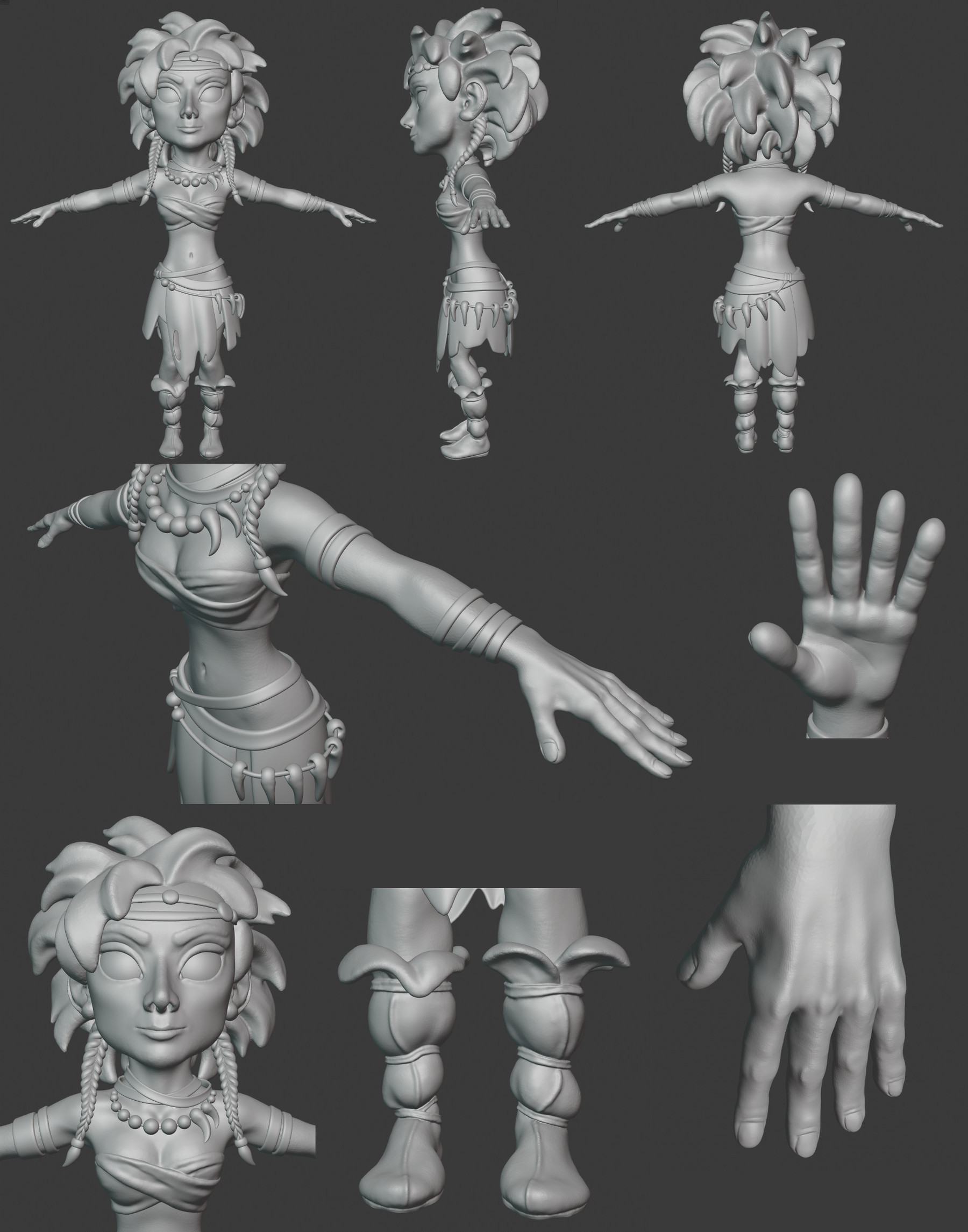 ArtStation - Animated Cartoon Girl | Game Assets