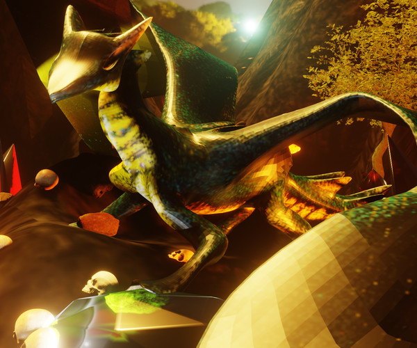 ArtStation - Dragon - Low Poly Rigged for animation- Texture Painted ...