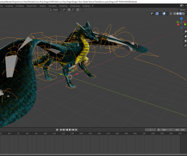 ArtStation - Dragon Low Poly Rigged and Animation ready Low-poly 3d ...