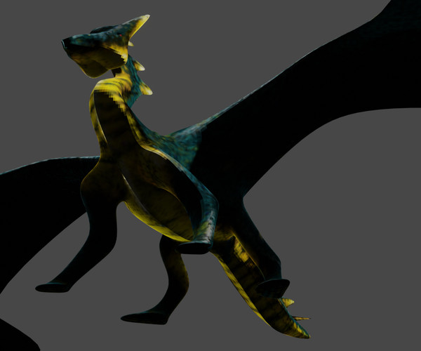 ArtStation - Dragon Low Poly Rigged and Animation ready Low-poly 3d ...
