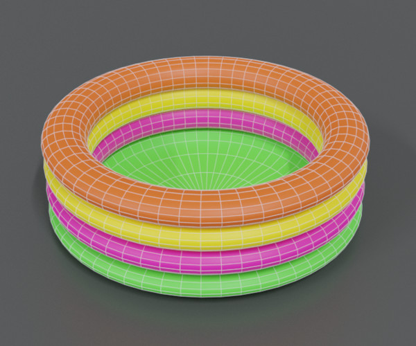 ArtStation - Low Poly Cartoon Outdoor Rubber Swimming Pool | Resources