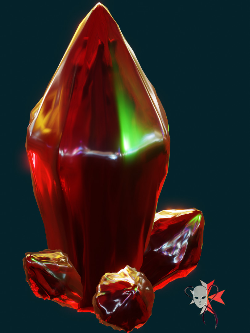 ArtStation - Crystal - Red - Evee render blender - React to any light ...