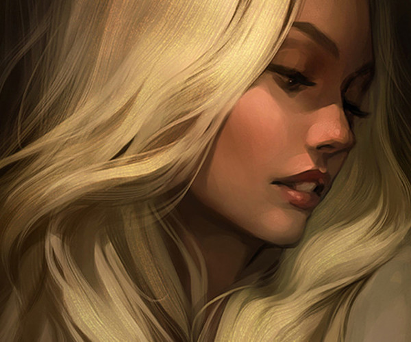 ArtStation - Golden hair - time lapse video | Artworks