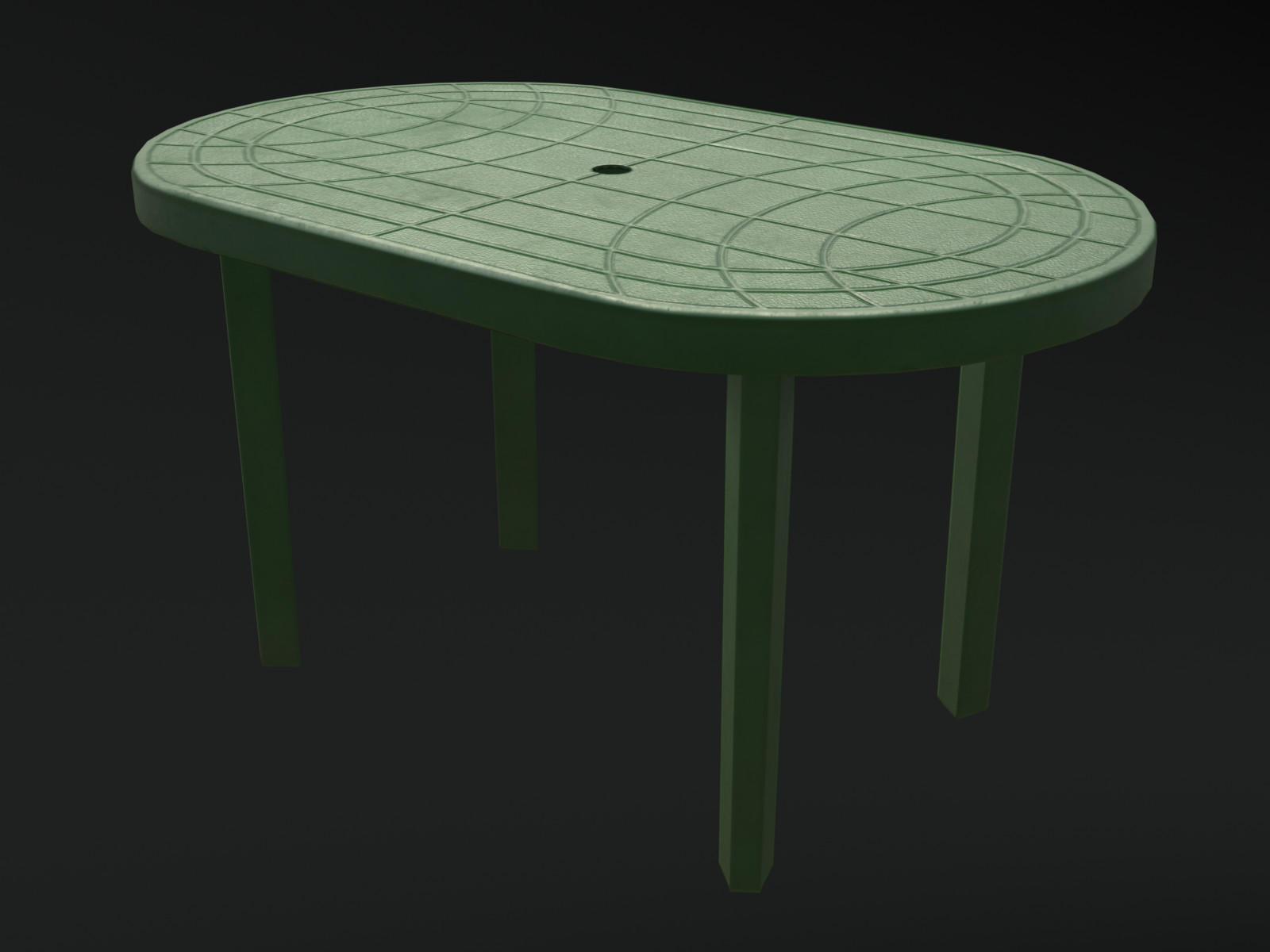 ArtStation - Garden Plastic Table Green - 3 Versions | Game Assets