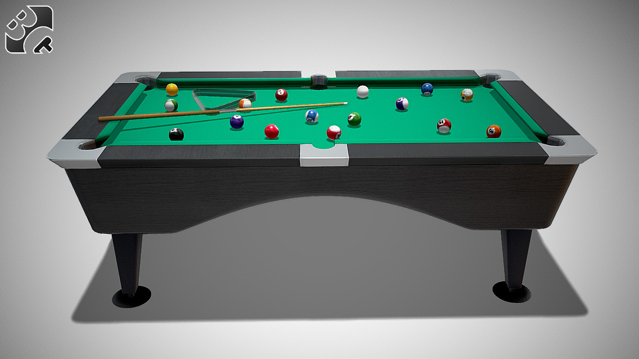 ArtStation - Pool Table ( Balls, Cue and Rack ) | Resources