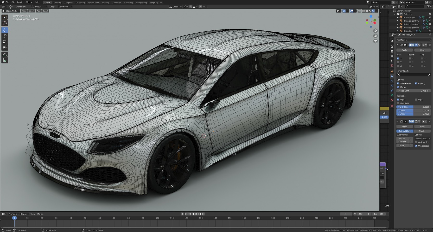 ArtStation - Generic 4 door V8 Sports Car | Resources