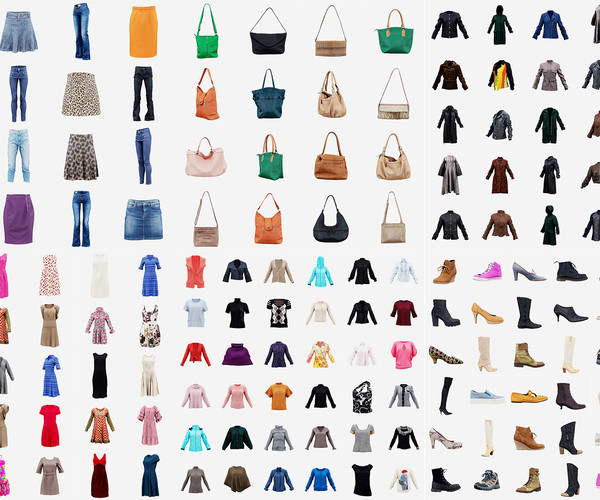 ArtStation - 124 Casual Women Clothing Items | Resources