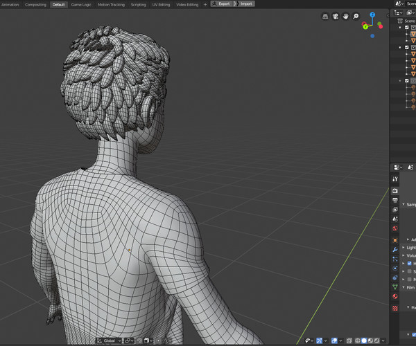 ArtStation - 3D Model - Stylized Character Boy - Trang - Blender Cycles ...
