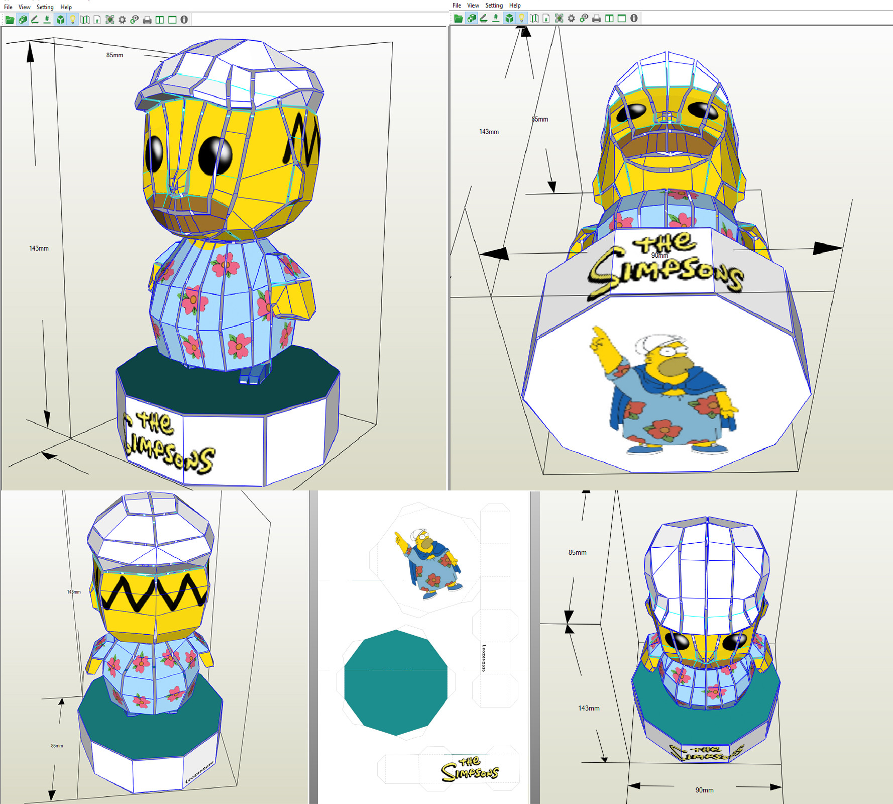ArtStation - Homer Simpson Papercraft | Resources