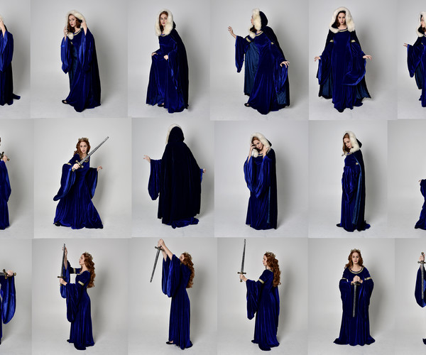 ArtStation - x101 - Medieval Lady - Reference Pose Pack | Resources