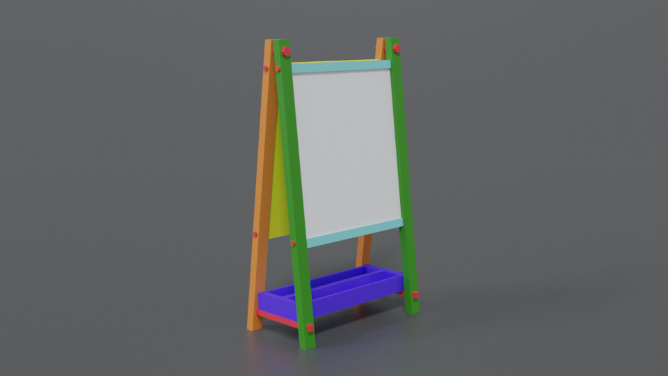 ArtStation - Low Poly Cartoon Kids Drawing and Writing Board | Game Assets