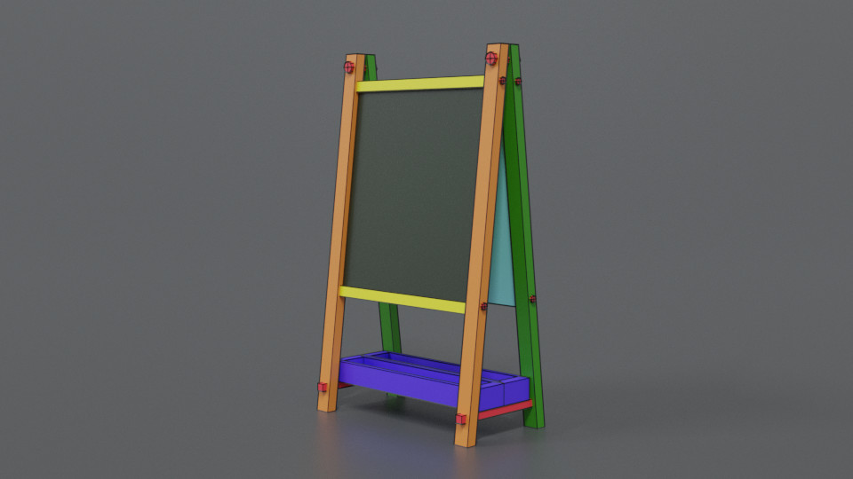 ArtStation - Low Poly Cartoon Kids Drawing and Writing Board | Game Assets