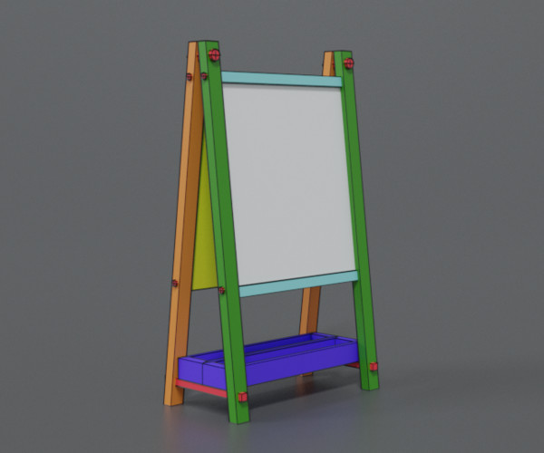 ArtStation - Low Poly Cartoon Kids Drawing and Writing Board | Game Assets