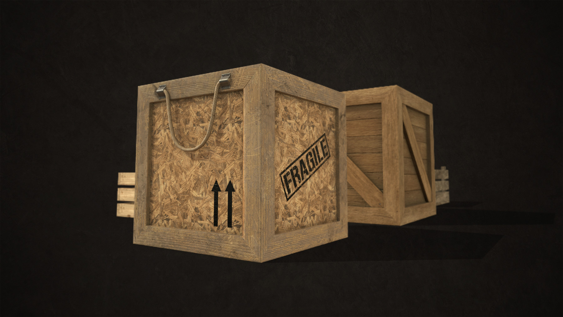 ArtStation - Wooden Crates - Low Poly | Game Assets