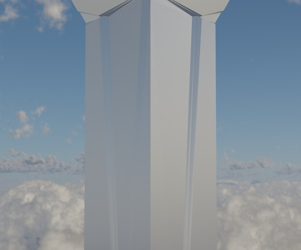 ArtStation - Silver Futuristic Artistic Decorative Pillar | Game Assets