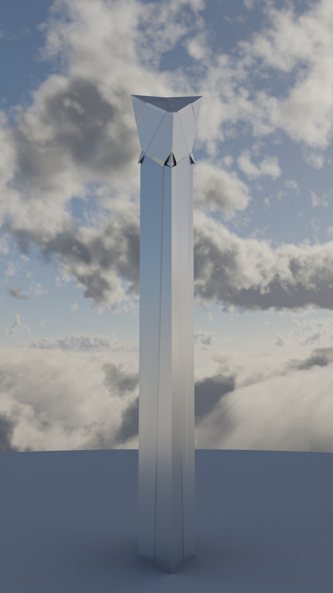 ArtStation - Silver Futuristic Artistic Decorative Pillar | Game Assets