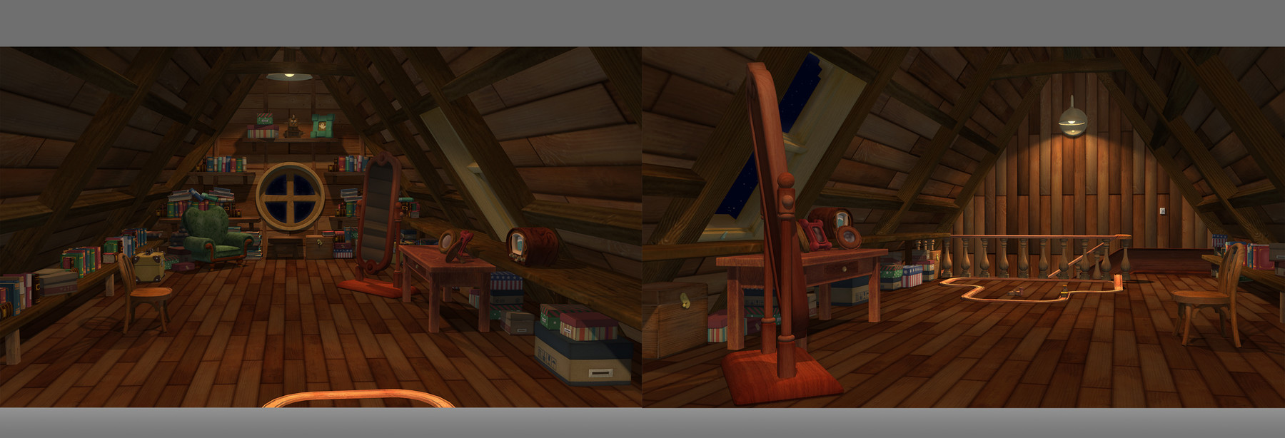 ArtStation - cartoon attic loft bedroom | Resources