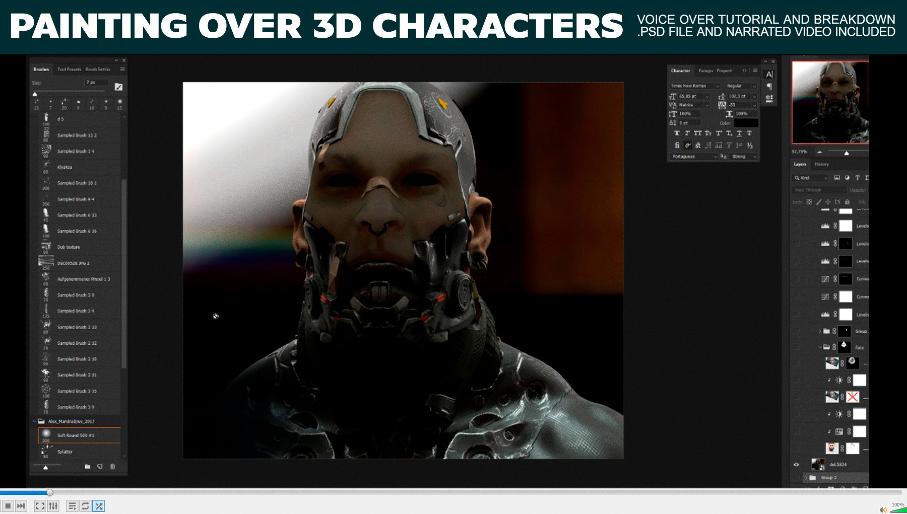 ArtStation - Painting Over 3D Characters | Tutorials
