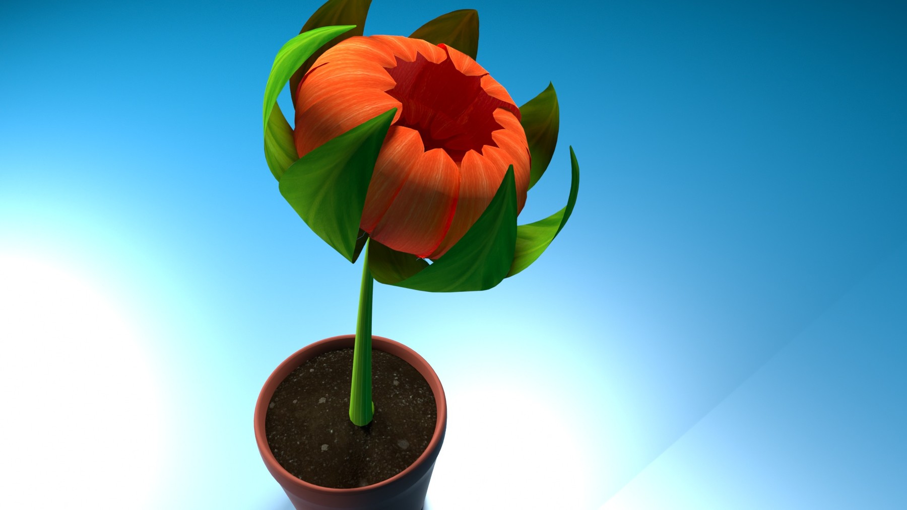 ArtStation - Orange Flower Animated | Game Assets